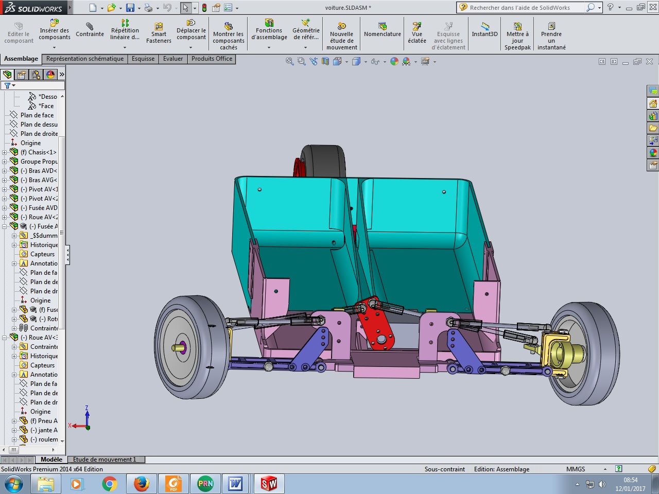 Conception mécanique du châssis | Antoine 2